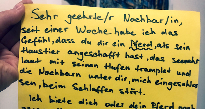 Nachbarn Laut Trampeln