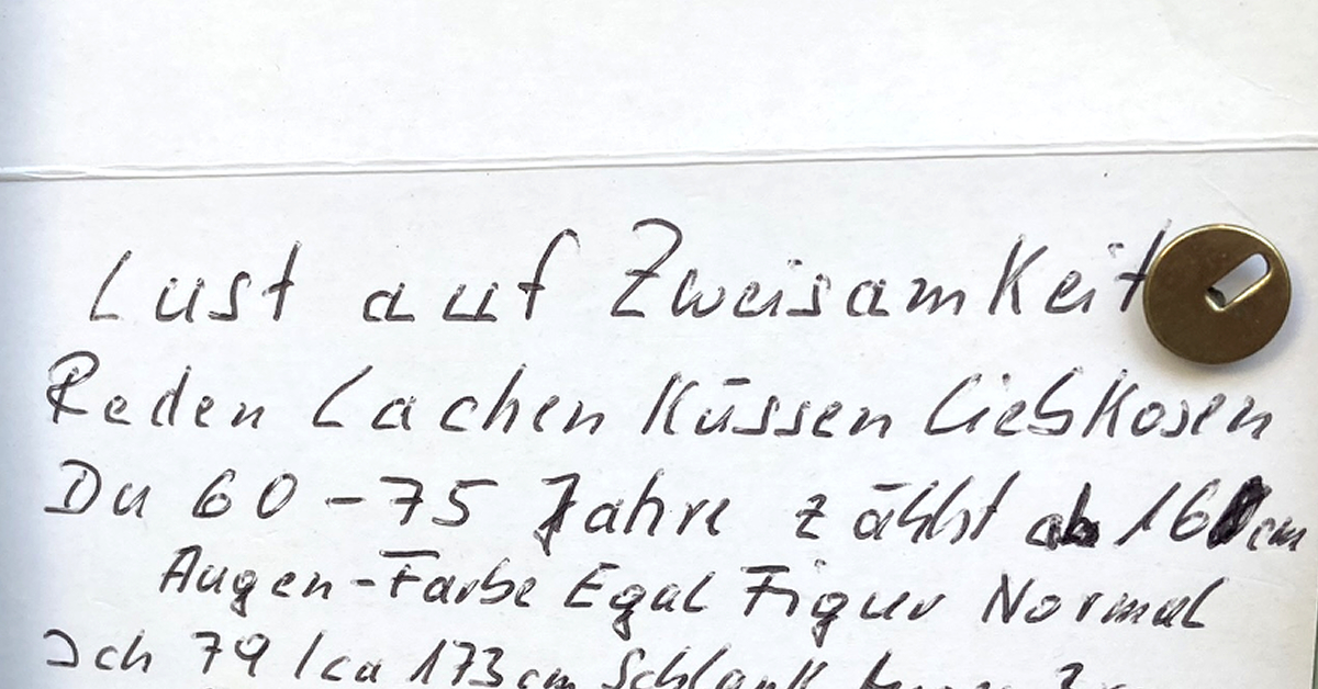 Liebesglück auch im hohen Alter? - Zu zweit ist man weniger allein: