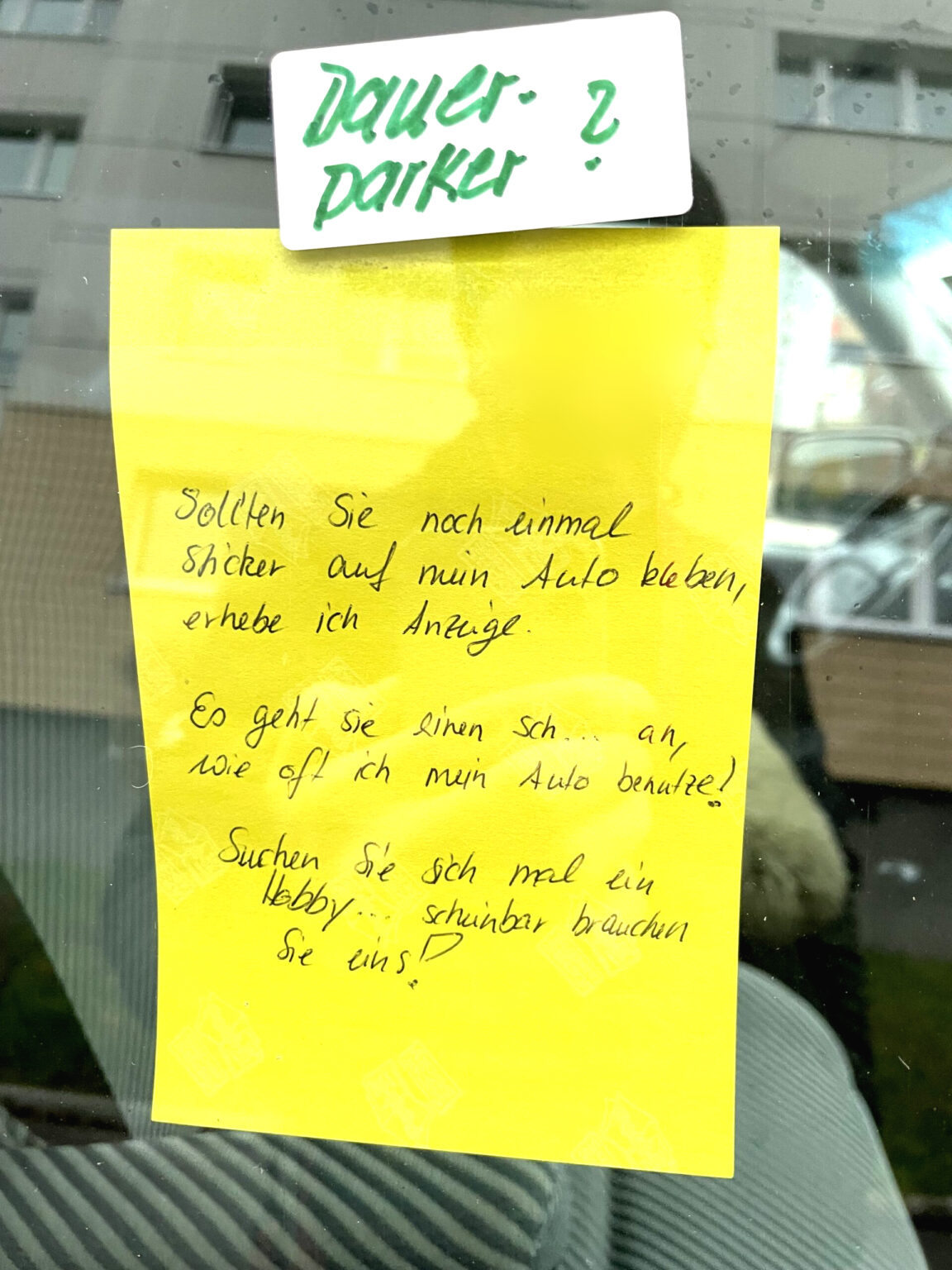 Parkzeit überschritten?! - Wann gefahren wird, ist meine Sache: